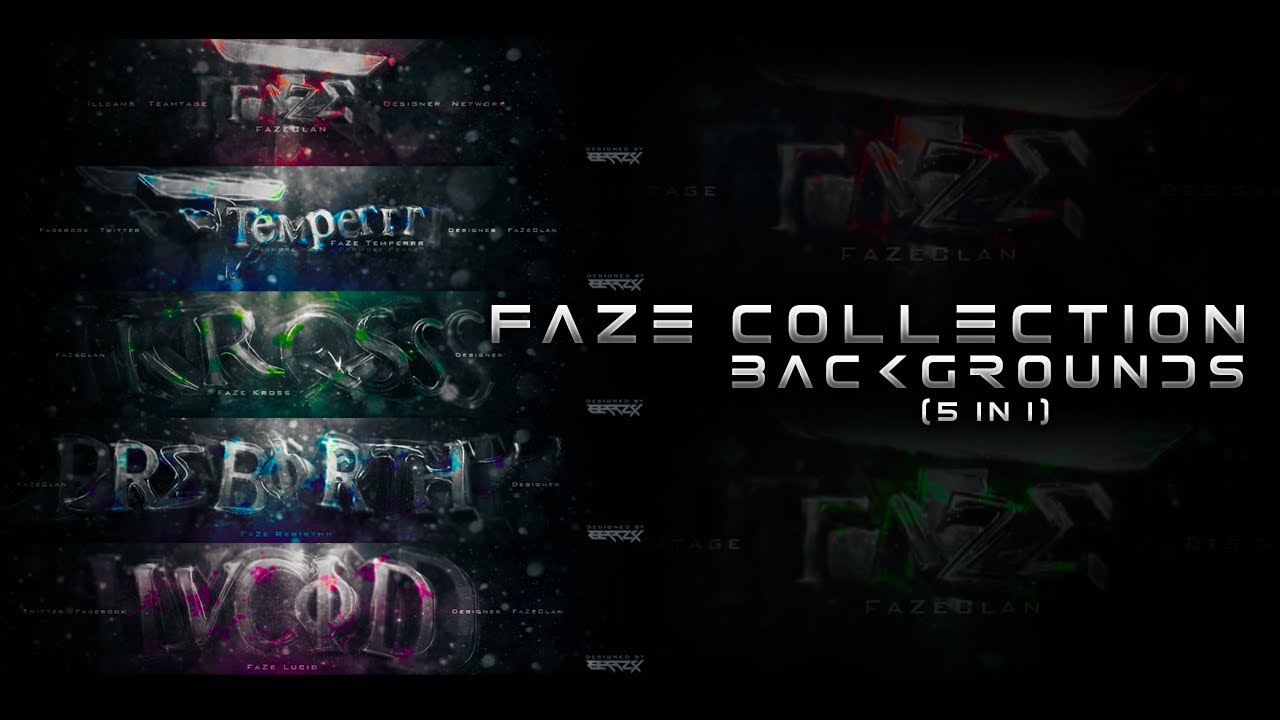 Speed Art: FaZe Collection Backgrounds (5in1) - YouTube