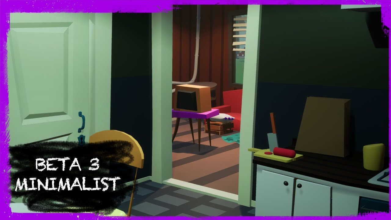 HELLO NEIGHBOR MOD KIT: BETA 3 MINIMALIST - SIMPLIFIED GRAPHICS - YouTube