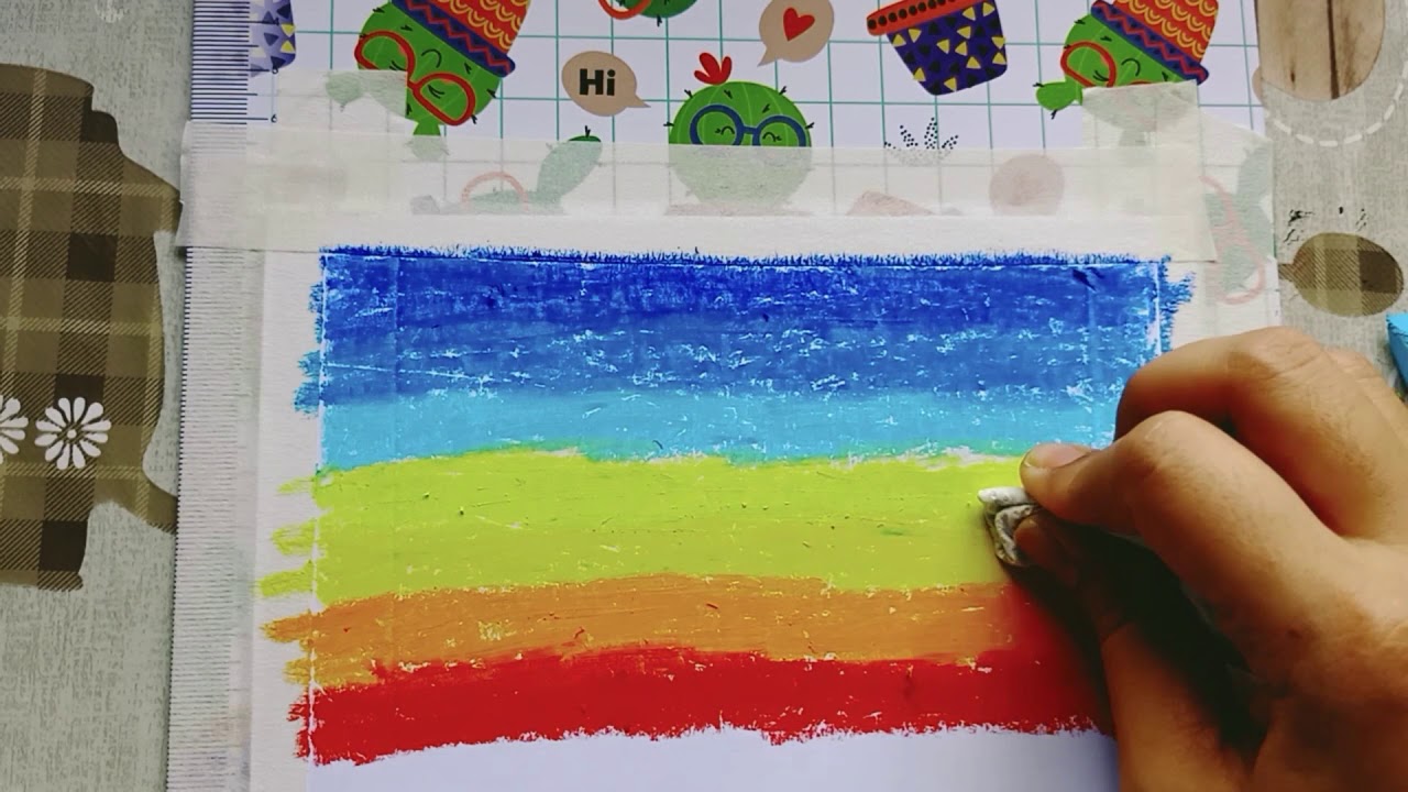 PSV Tahun 4 Menggambar Pemandangan menggunakan oil pastels - YouTube