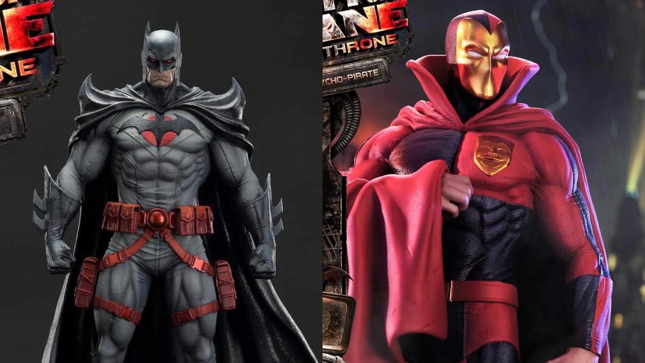 New dc comics Batman & psycho pirate figure statues city of bane ...