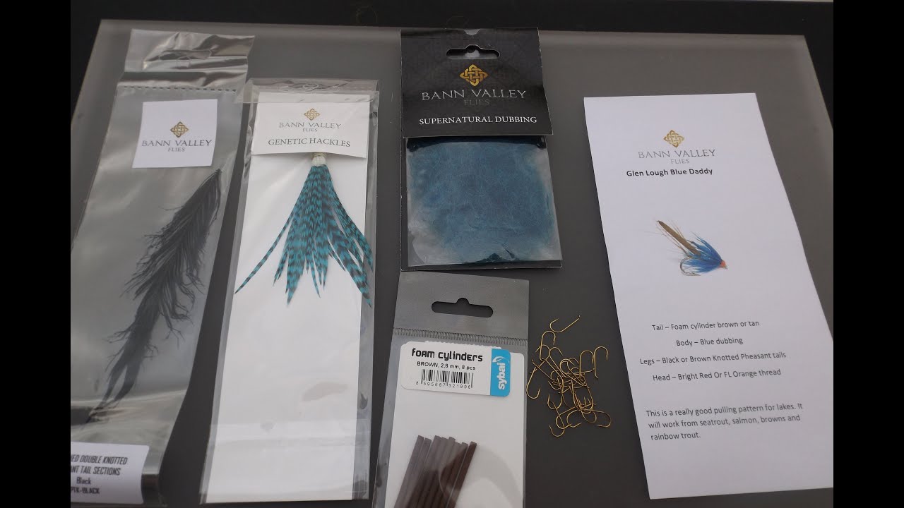 BANN VALLEY FLIES UNBOXING THE BLUE DADDY MONTHLY TYING PACK - YouTube