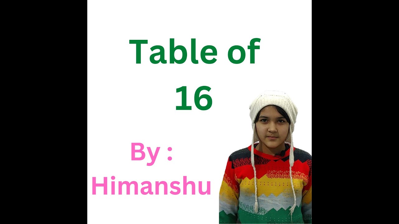 TABLE OF 16 | ANGIRAS ACADEMY - YouTube