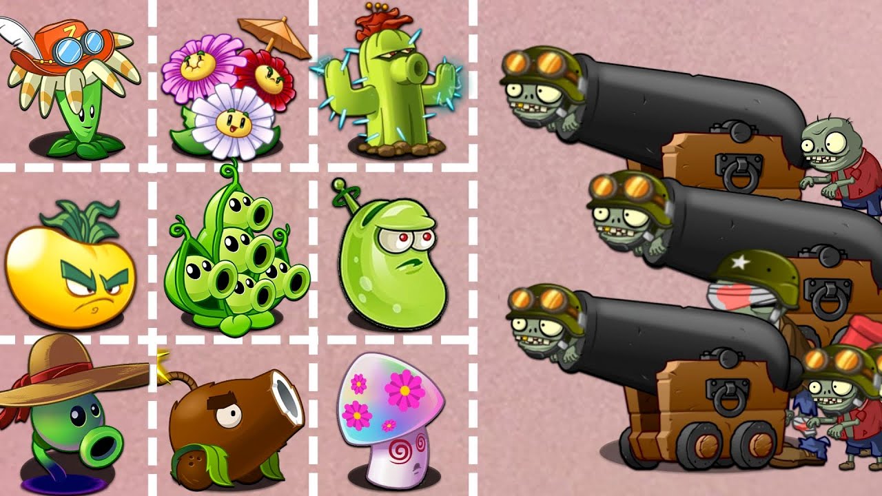 PvZ 2 - How Many Plant Can Defeat 100 Imp Cannon With 1 Plant? - YouTube
