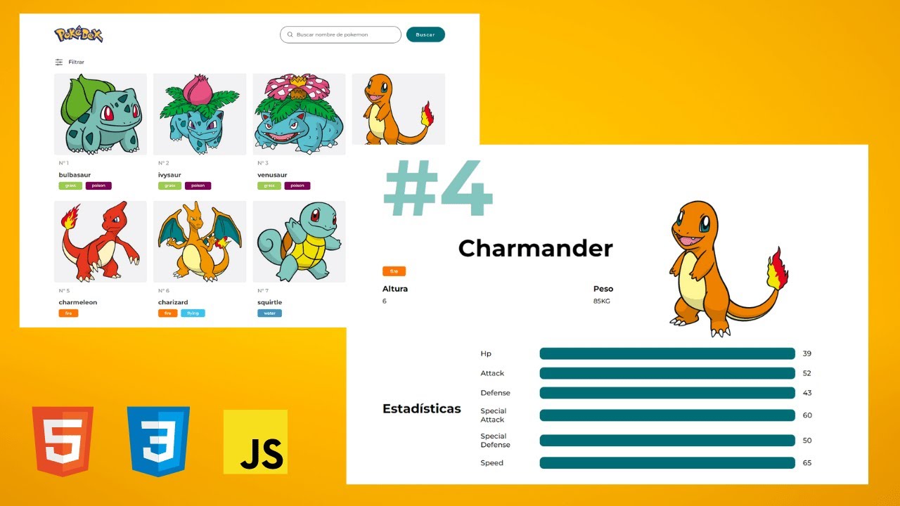 Crea Una Pokedex Con Html Css Desde Cero Práctica 12 Youtube