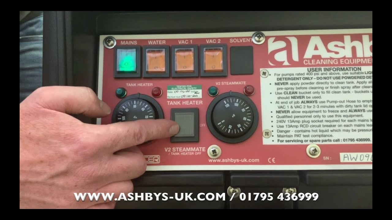 How to use Ashbys Enforcer 400 psi with V2 SteamMate & Tank Heater ...