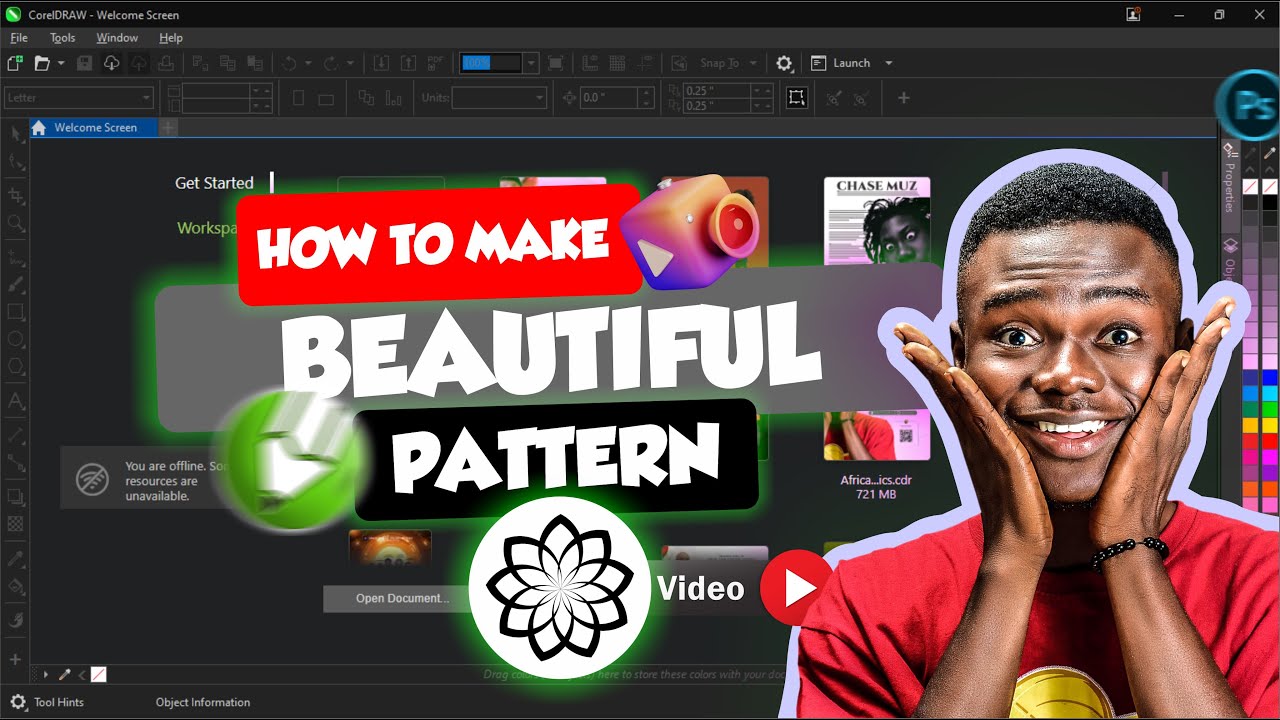 How to make Beautiful pattern corelDRAW - YouTube