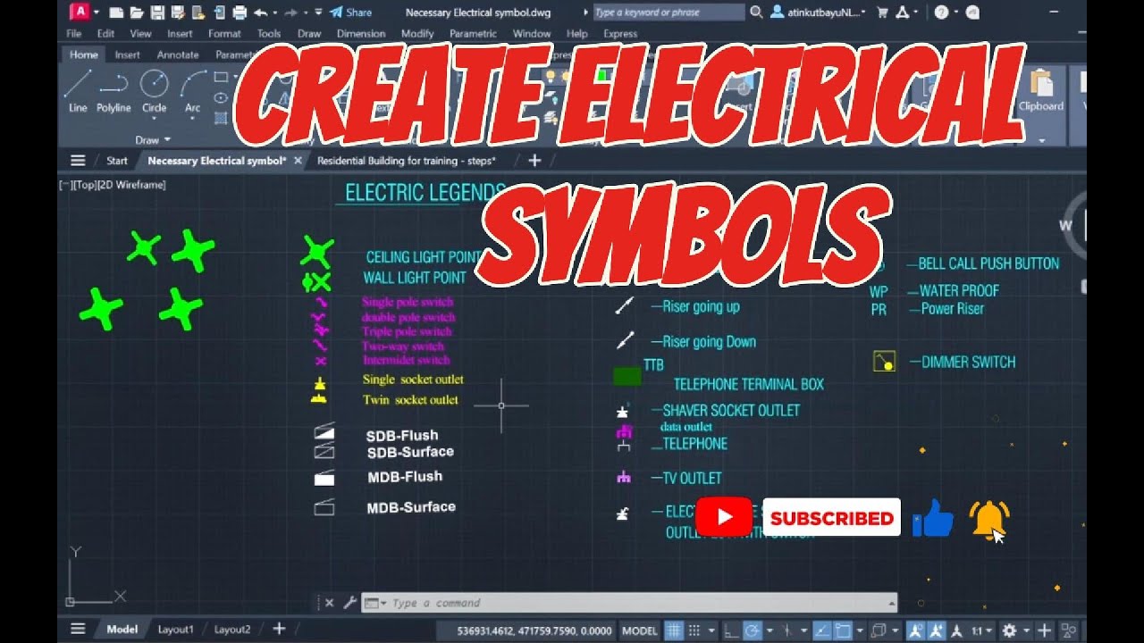 How to Create Electrical Symbols in AutoCAD | Step-by-Step Tutorial ...