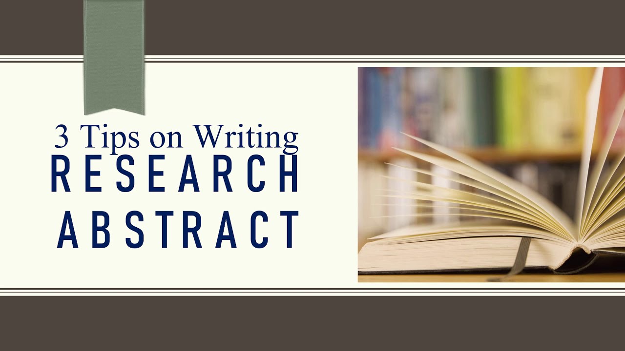 HOW TO WRITE RESEARCH ABSTRACT? - YouTube