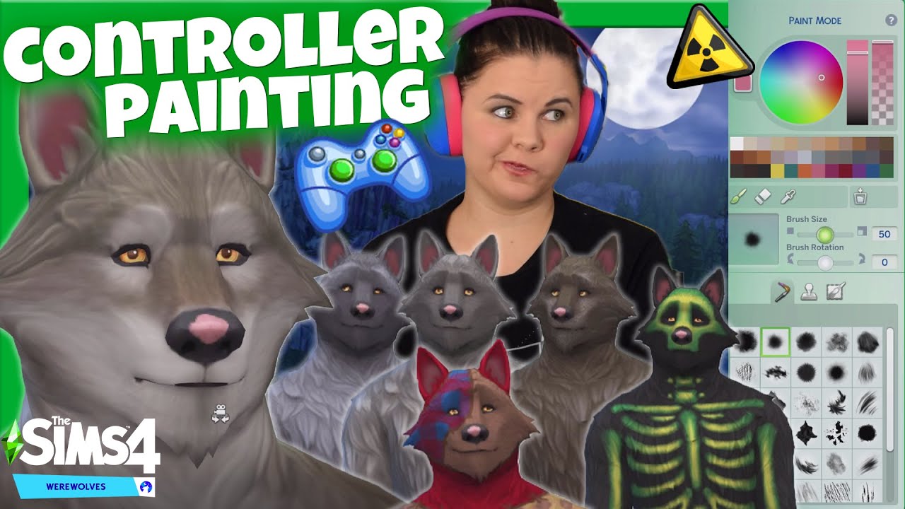 🎨 PAINTING WEREWOLVES ON SIMS 4 CONSOLE 🐺 | Werewolves CAS Painting on ...