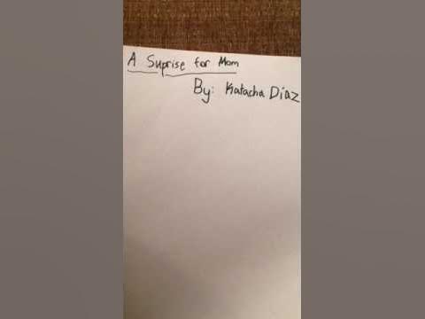 À Suprise For Mom By Katacha Diaz - YouTube