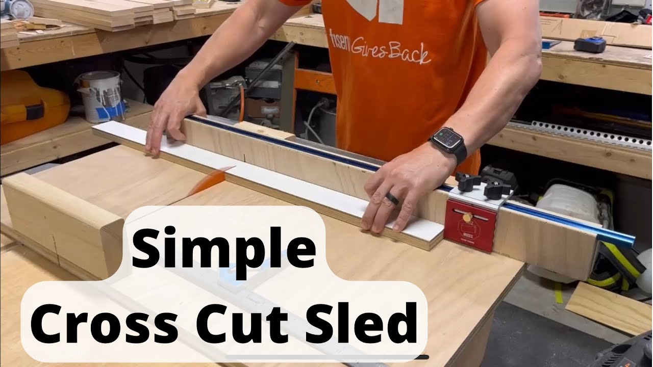 My First Video! Simple and Effective Cross Cut Sled - YouTube