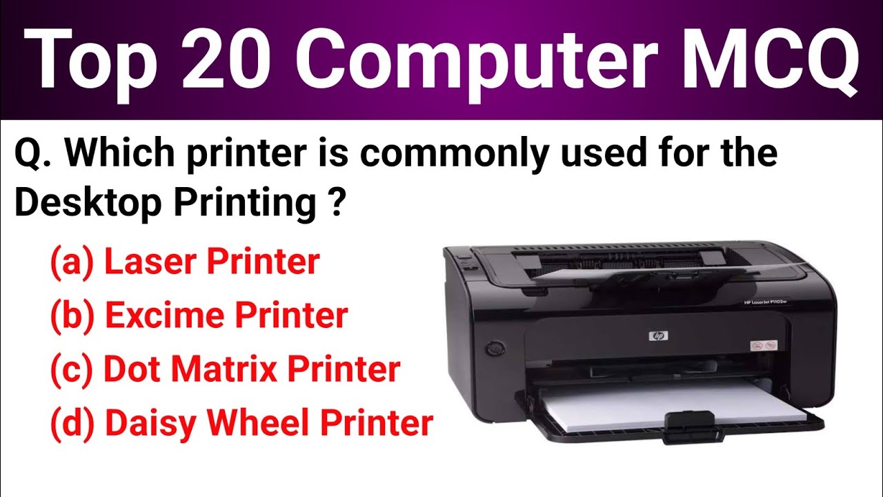 Top 20 Important Computer MCQ TEST | Important Computer Questions For ...