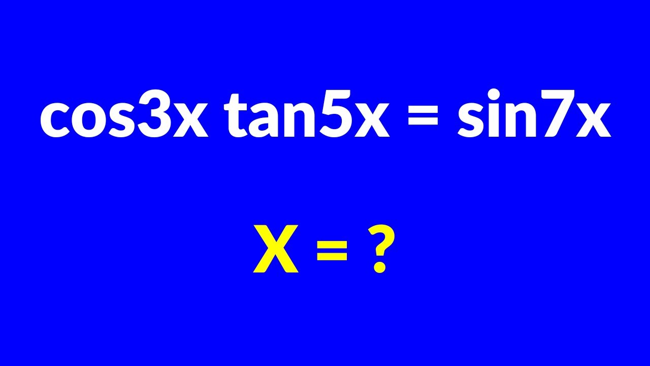 A Nice Trigonometry Problem Youtube 2226