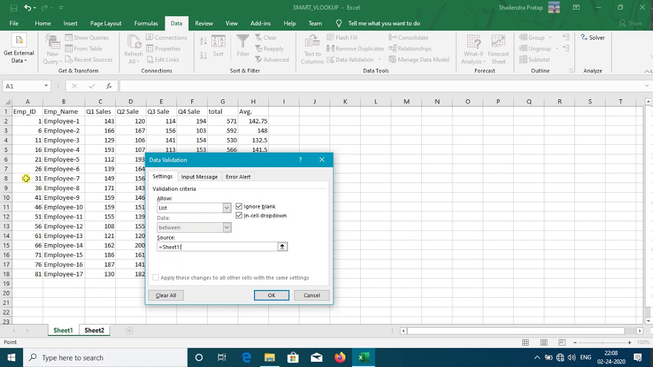 Vlookup With List Data Validation Knowledge You Can Use YouTube vlookup-with-list-data-validation-knowledge-you-can-use-youtube