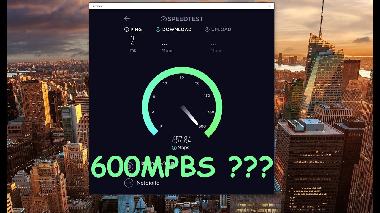 INTERNET DE 600MB E UPLOAD DE 900MB Speed Test - YouTube