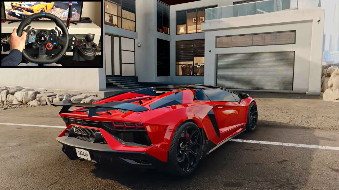 NFS Unbound Lamborghini Aventador SVJ - Logitech g29 gameplay - YouTube