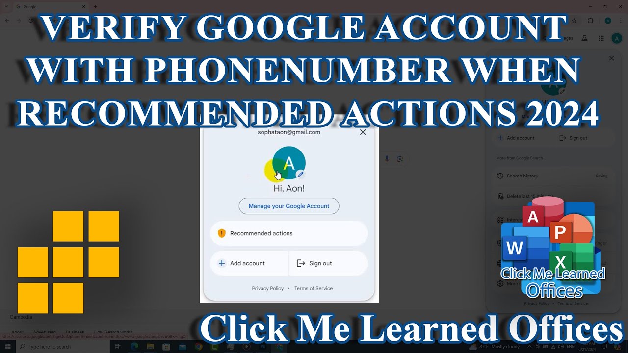#37-Verify Google Account with Phone Number when Recommended Actions ...