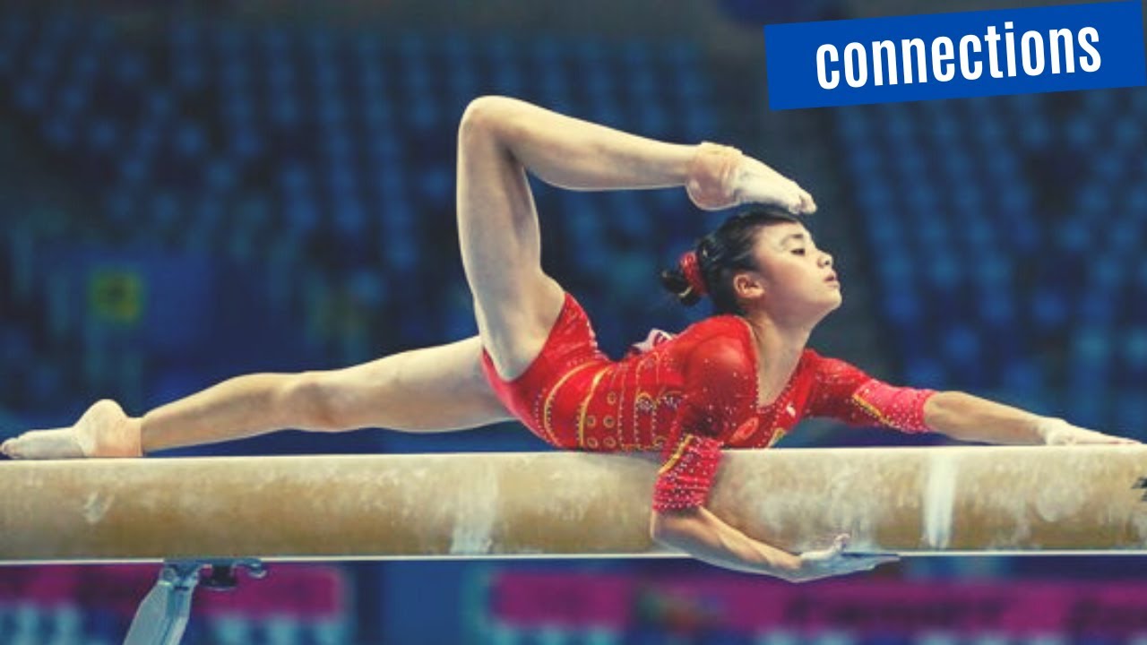 Four or more skills in connection Balance Beam - YouTube