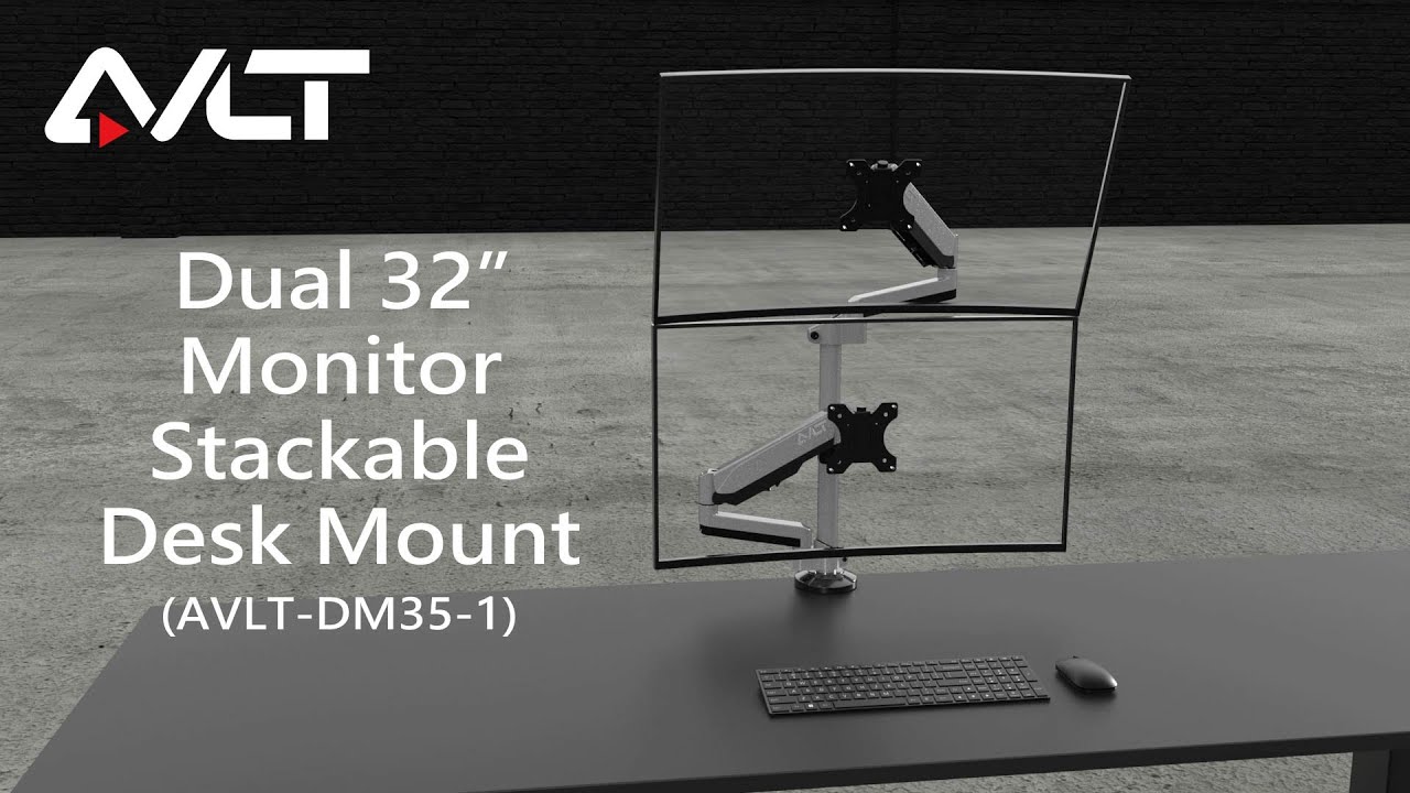Enhanced Productivity: Dual 17"-32" Stacked Monitor Arm(AVLT-DM35-1 ...