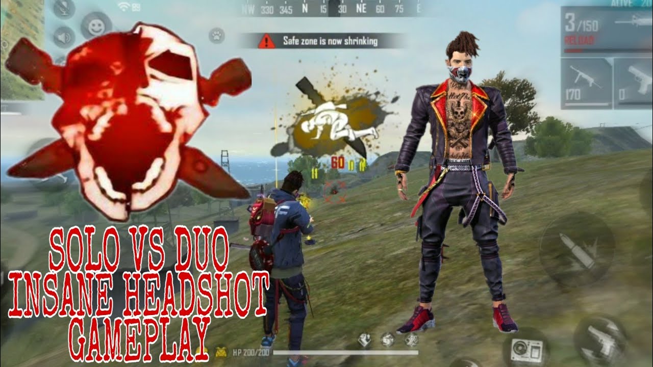 SOLO VS DUO INSANE HEADSHOT GAMEPLAY|| RANKED GAME SOLO VS DUO 10 KILL ...