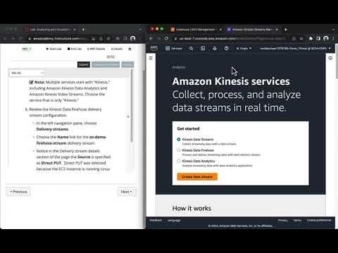 AWS Academy Data Engineering Lab: Analyzing & Visualizing Streaming Data with Kinesis Data ...