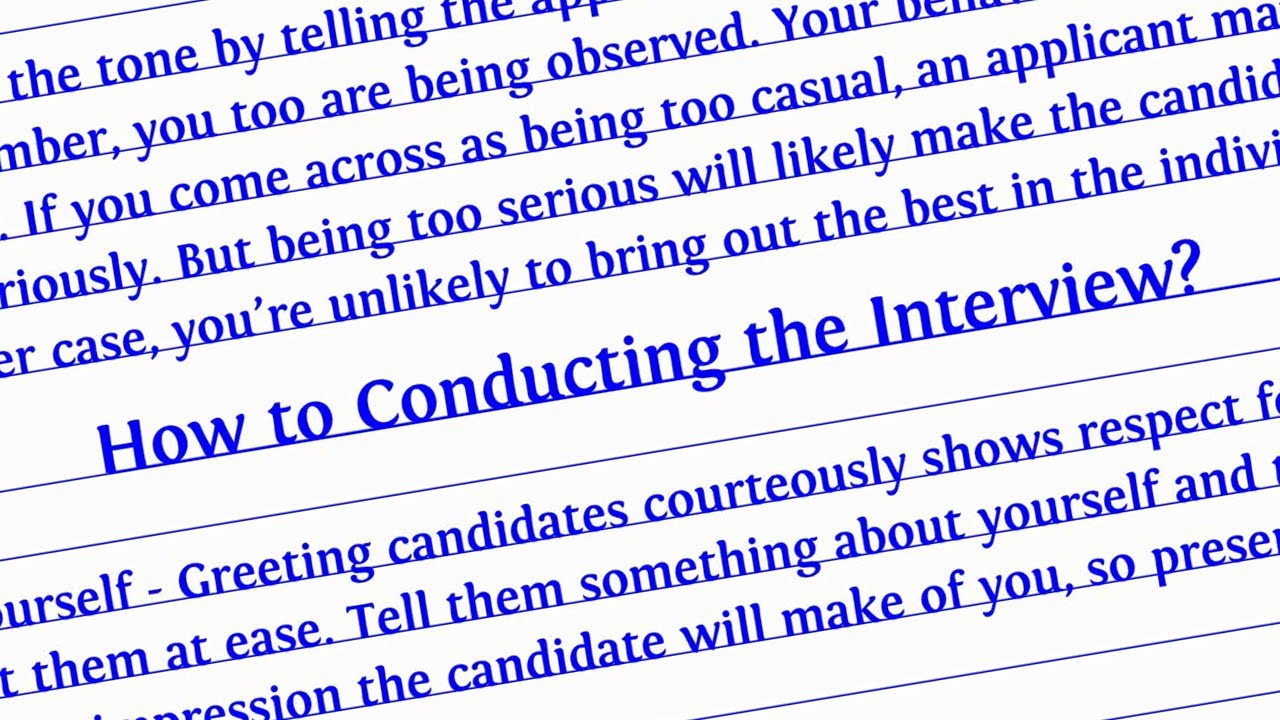 How to Conducting an Interview | Conducting an Interview | How to ...