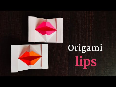 How To Make Paper Origami Lips. Origami Mouth Puppet. Origami Lips ...