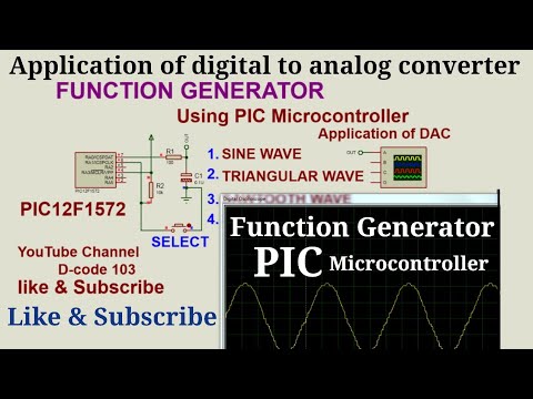 Function Generator using DAC of pic12f1572 - YouTube