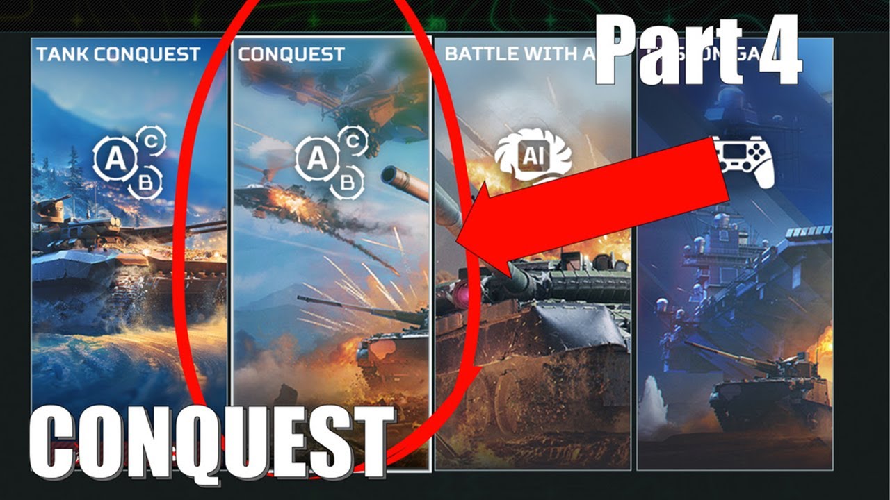 Playing the CONQUEST game mode in MWT [MWT: Tank Battles] gameplay part ...