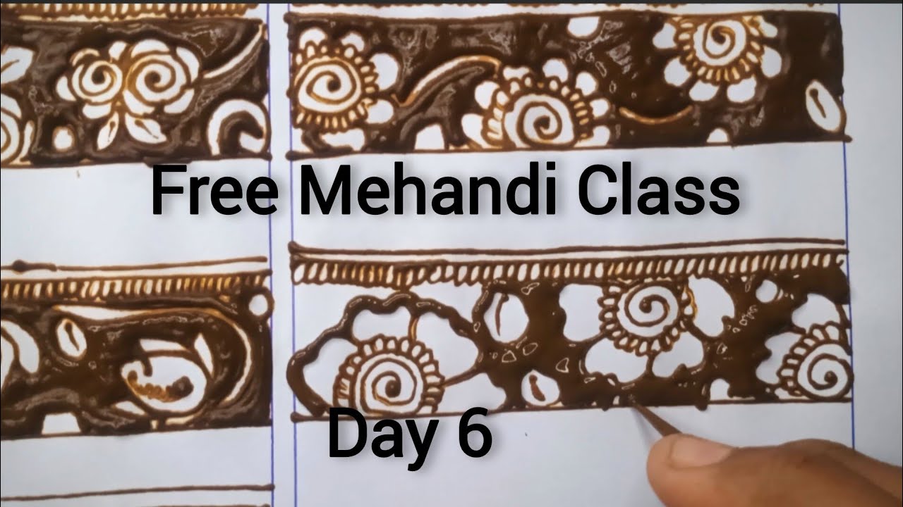 Mehandi Class day 6|Beginner Mehandi Designs|Mehandi Designs|Barsha's ...