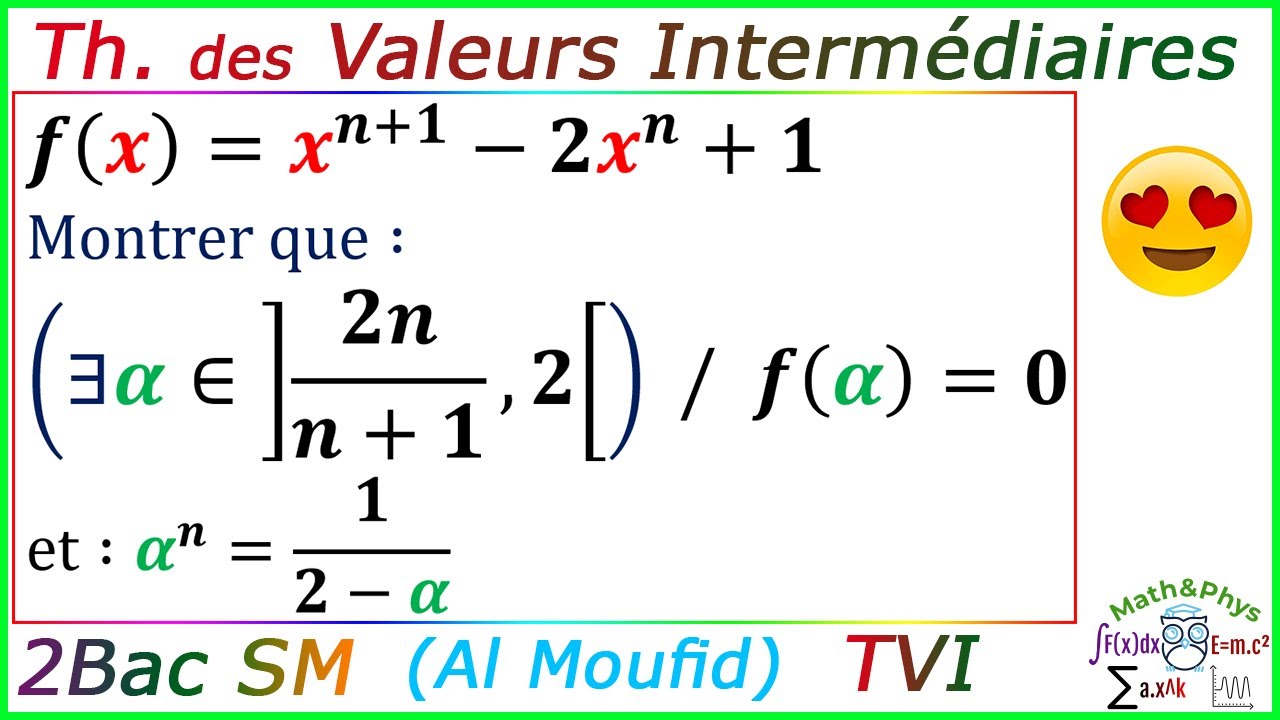 Théorème des Valeurs Intermédiaires - TVI - Limites et Continuité - 2 ...