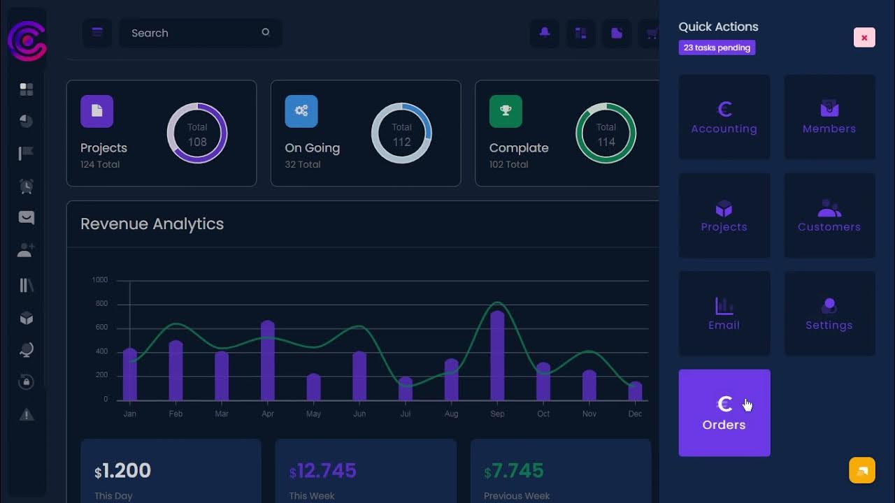 CRM Dashboard Bootstrap 5 Admin Template with LTR Dark Theme - YouTube
