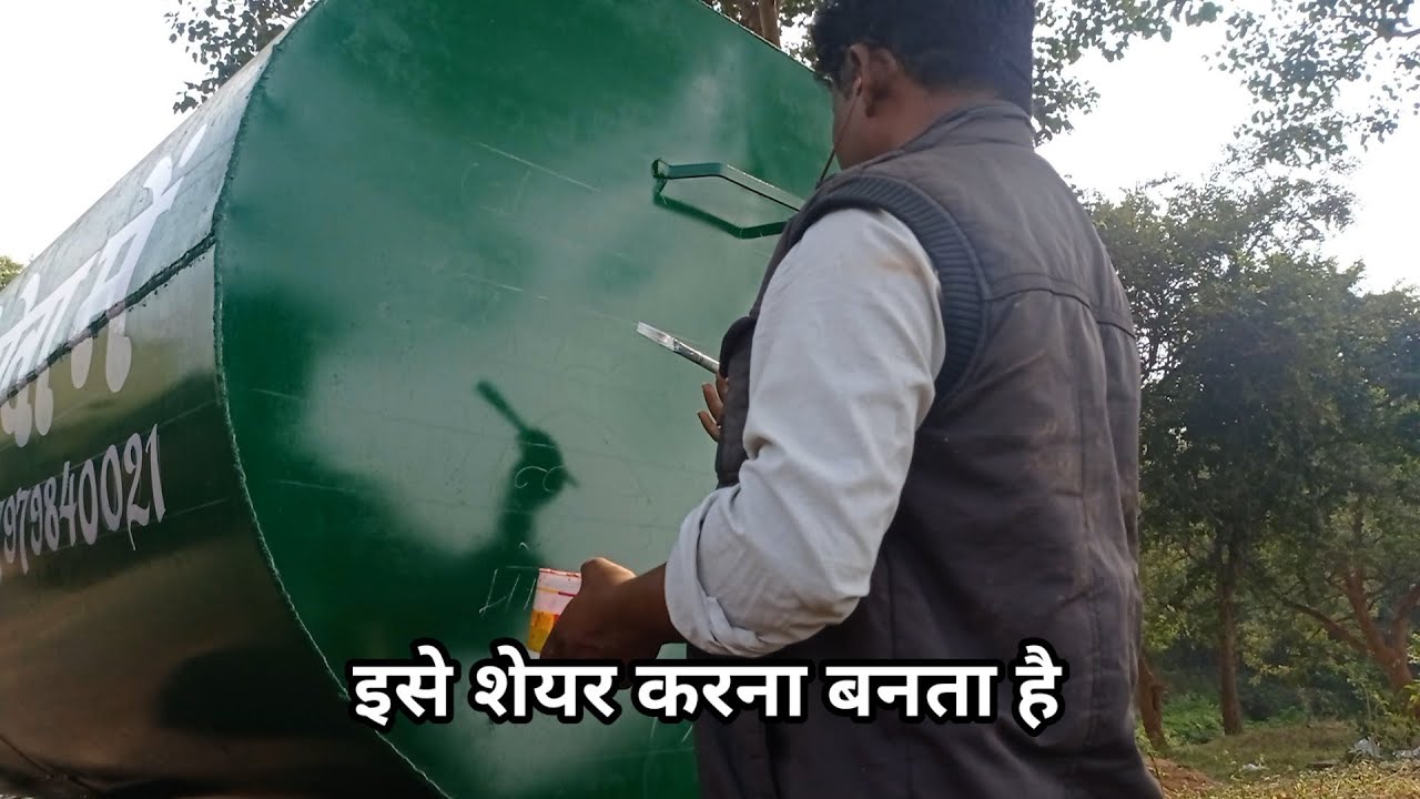 Brush Handwriting on Water Tank | How to write with brush and Paint ...