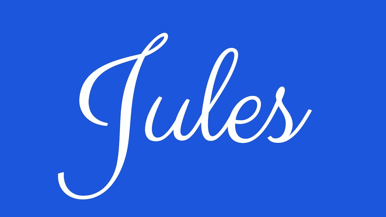 Learn how to Sign the Name Jules Stylishly in Cursive Writing - YouTube