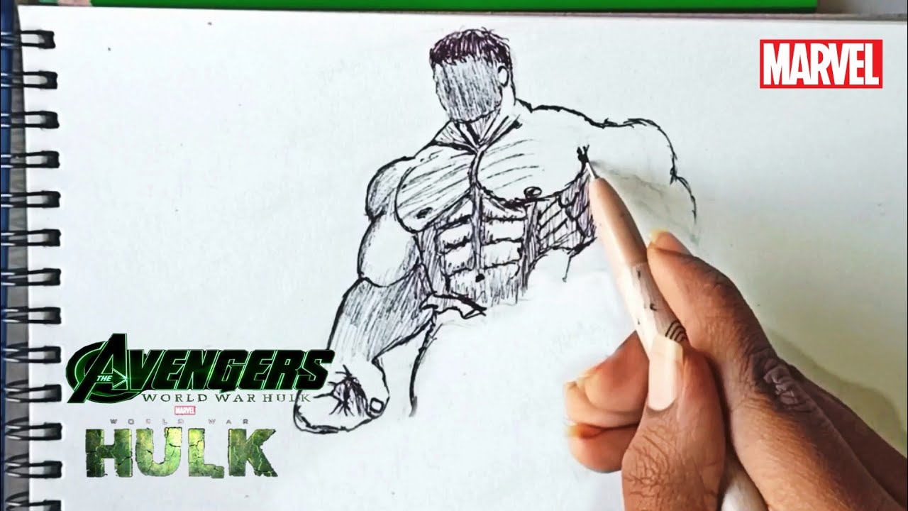 HULK😉 HOW TO DRAW WITH BLACK PEN - YouTube