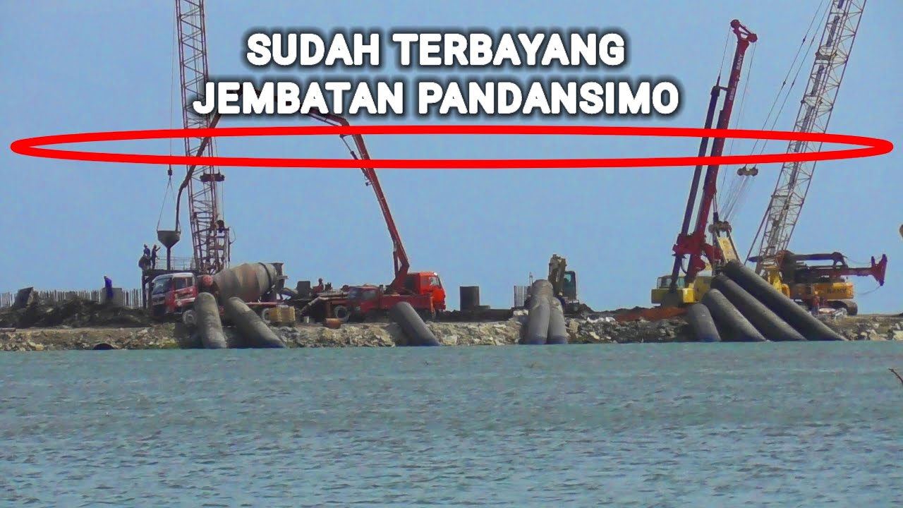 🔴 BAKAL MEGAH ‼️Jembatan Pandansimo membentang di atas muara sungai ...