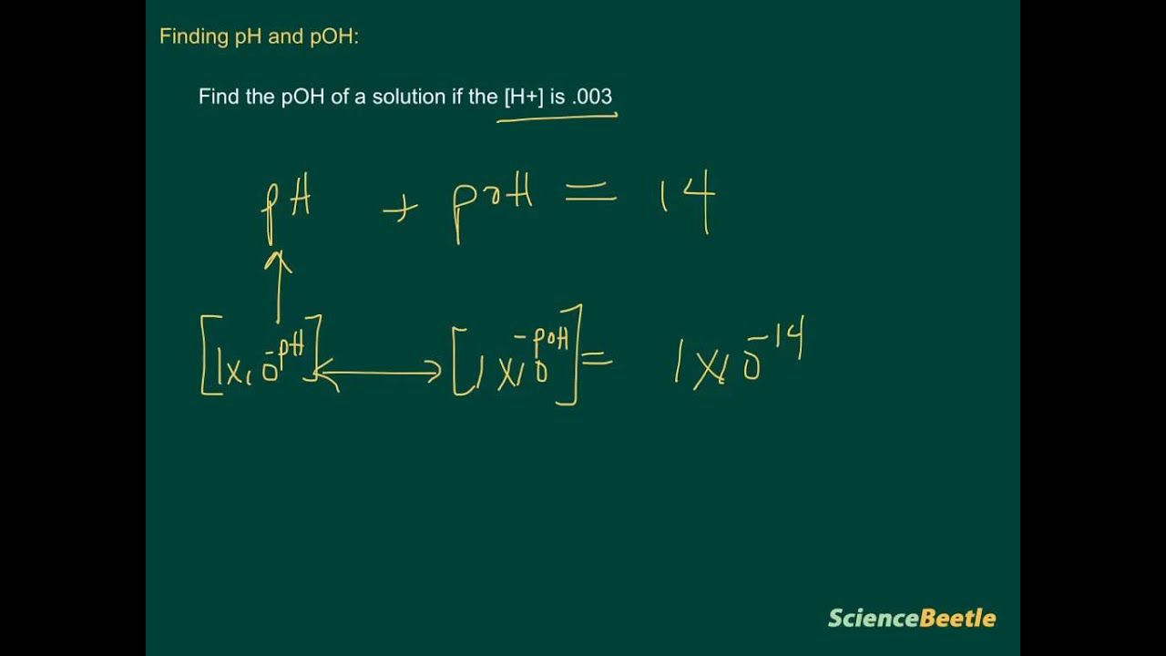 calculating pH & pOH (part 2) - YouTube