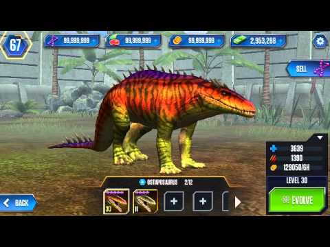 Jurassic world the game - Ostaposaurus level 40 - YouTube
