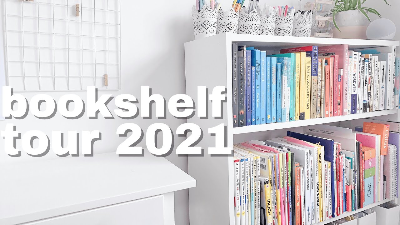 bookshelf tour 2021| 50 language books, current reads & new buys - YouTube