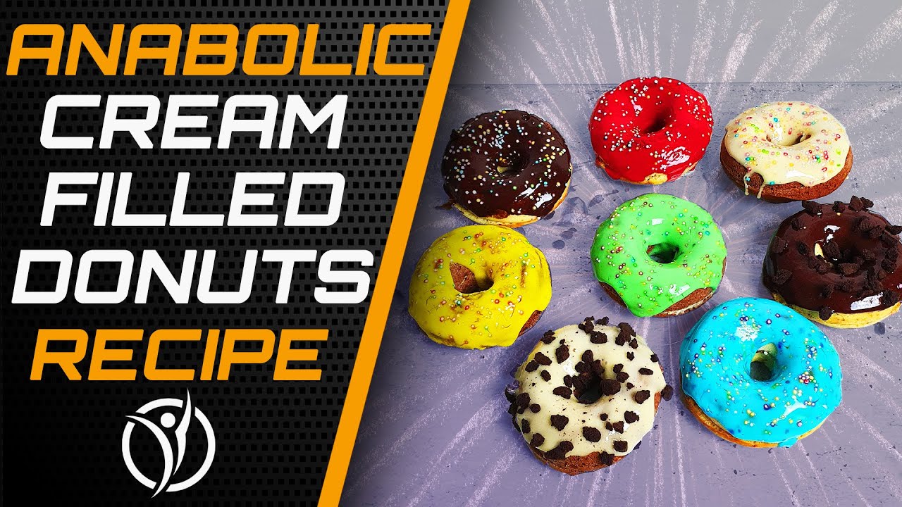 Anabolic Cream-Filled Donuts | High Protein Low calorie Dessert Recipe ...