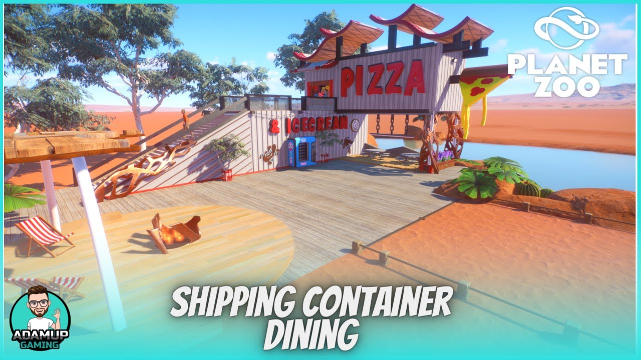 Planet Zoo: Australian Rustic but Modern Food Court (tutorial/speed ...