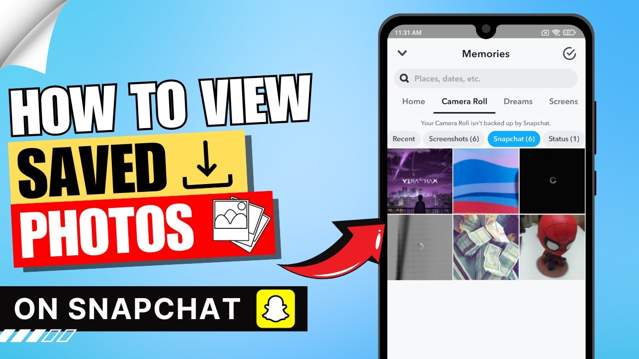 How to View Saved Photos in Snapchat 2024 | See Saved Photos in ...