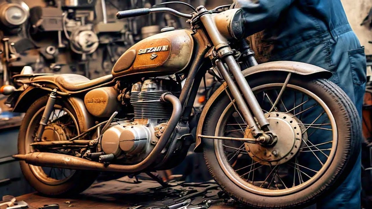 SUZUKI GN-125 Engine Full Restoration // Restored 4 Stroke Rebel Engine ...