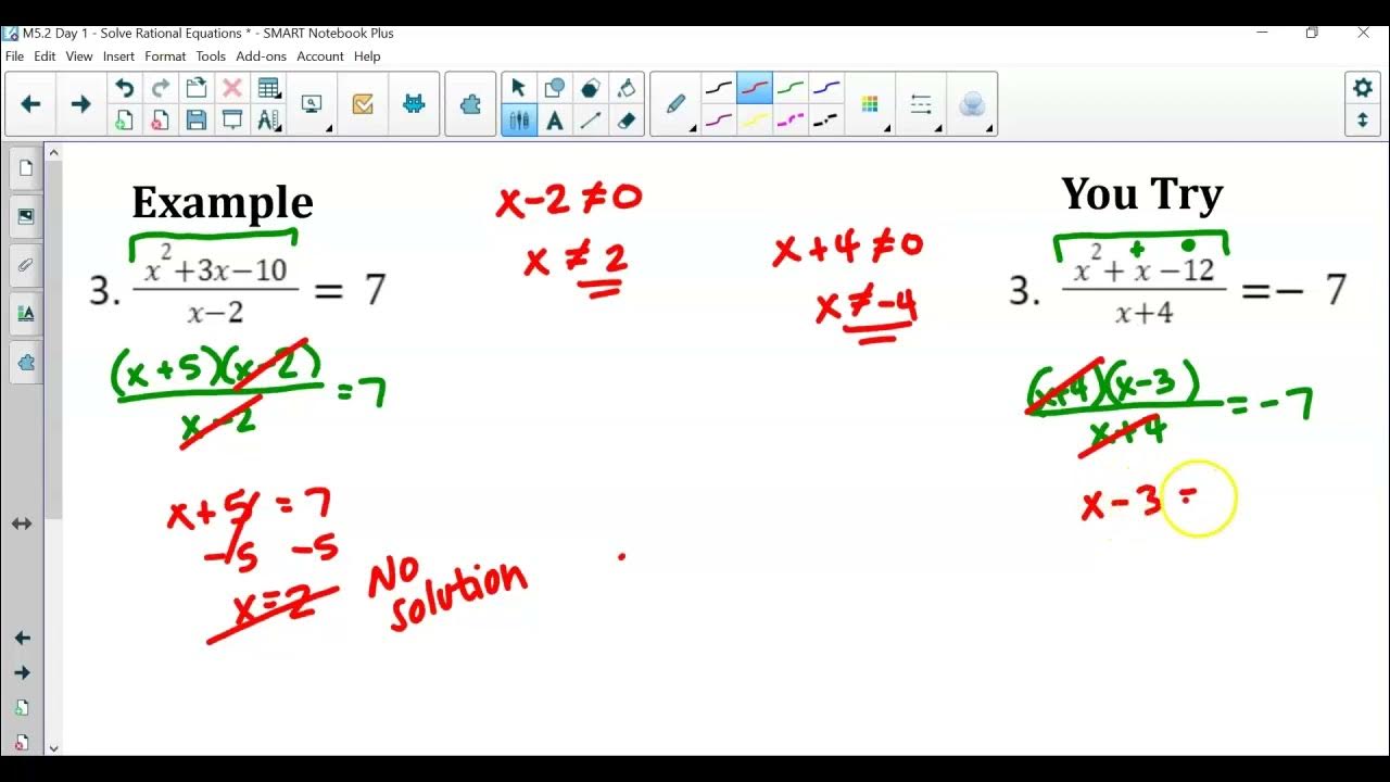 M5.2 Solve Rational Equations (Day 1) - YouTube