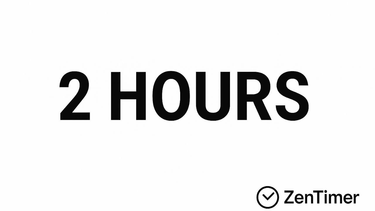 2 Hour Timer – Study With Me | No Music | White Screen - YouTube