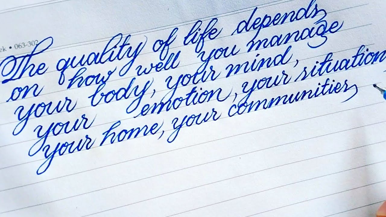 Beautiful Cursive handwriting | Cursive writing Practice | Good ...
