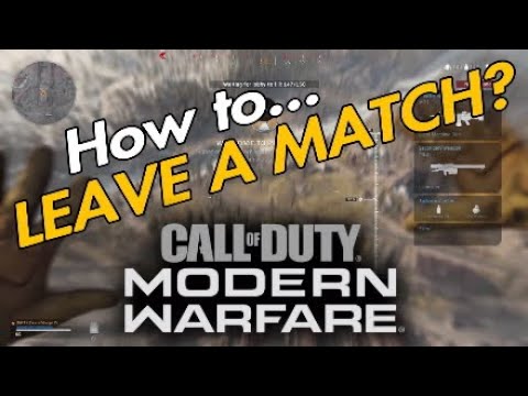 How to Leave Game / Quit Game - Call of Duty Modern Warfare - YouTube