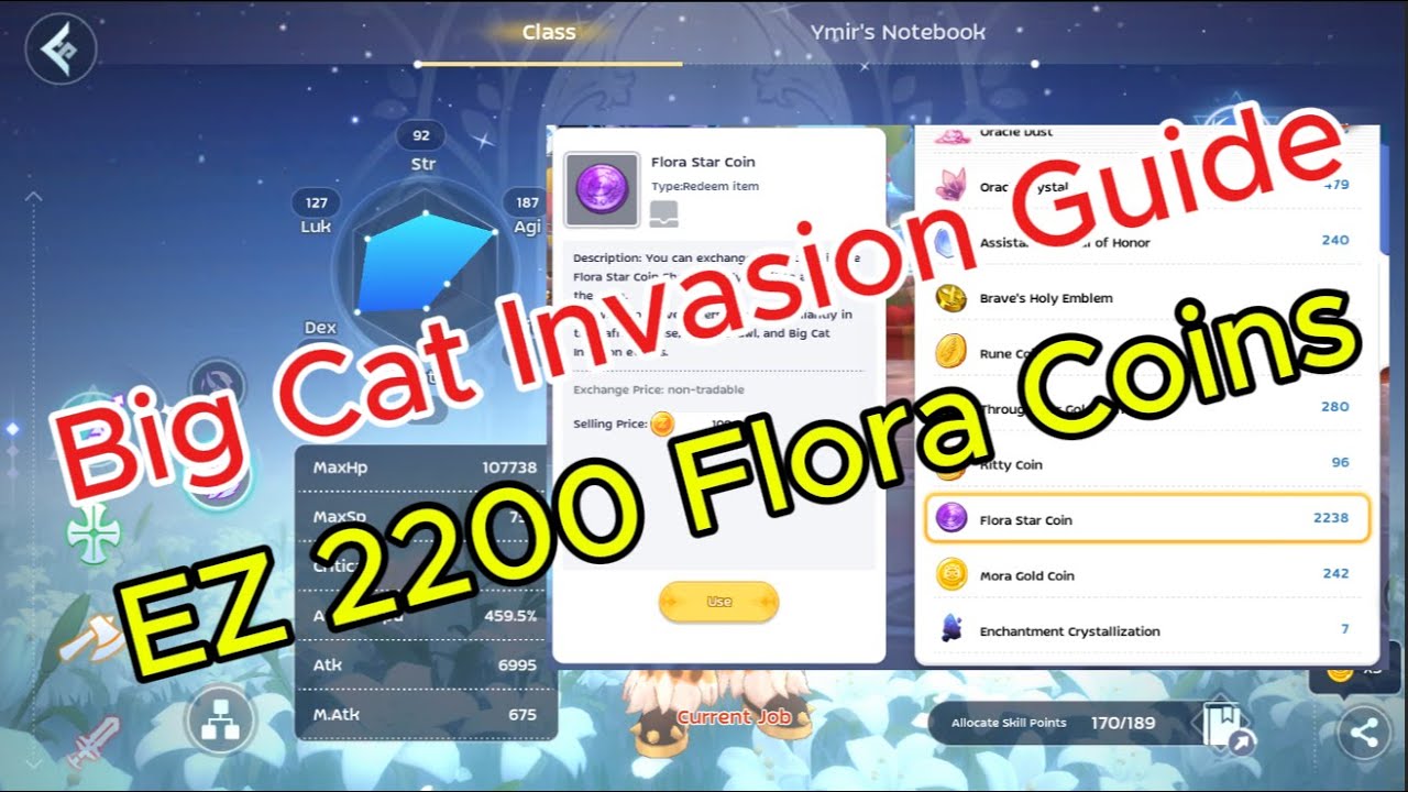 Ragnarok M Classic: Big Cat Invasion Guide! EZ 2200 Flora Star Coins ...