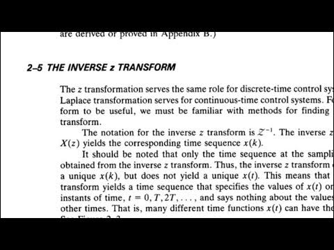 Inverse Z-transform 7 residue method - YouTube