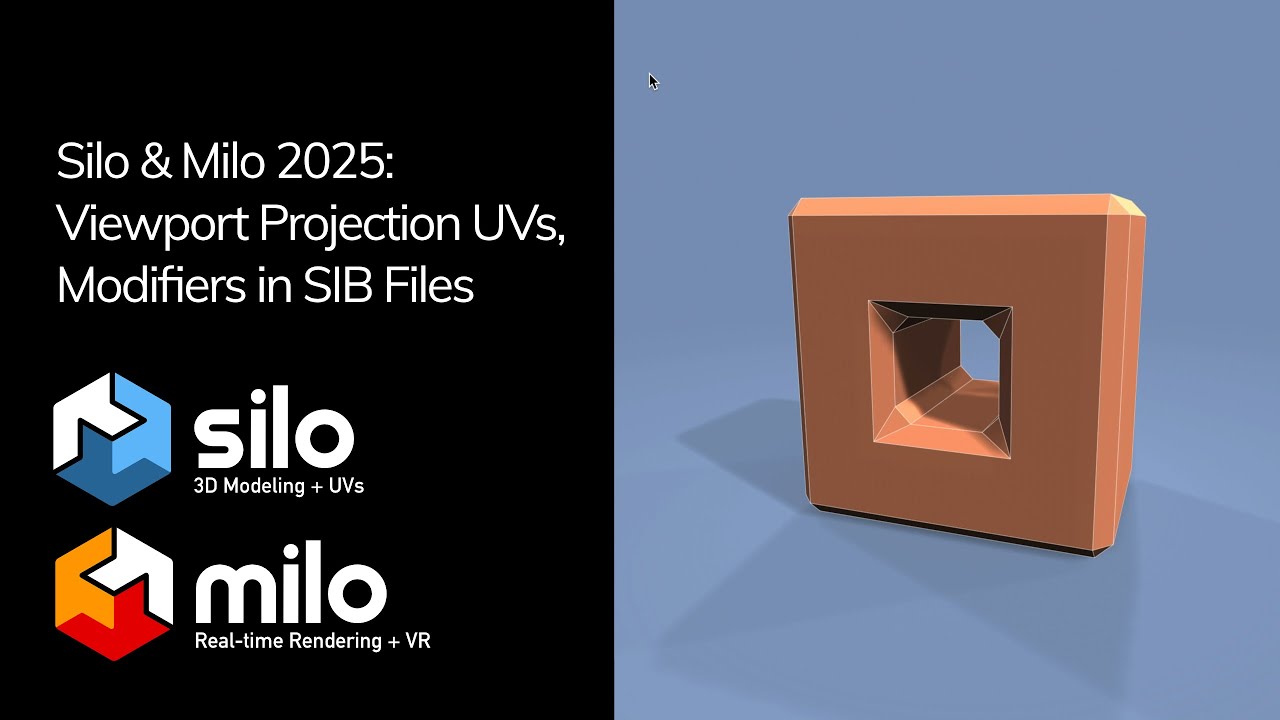 Silo & Milo 2025.0 — Viewport Projection UVs, Modifiers in SIB Files ...